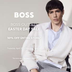 BOSS OUTLETS EASTER DAY SALE from BOSS Outlet at The Mills at Jersey ...