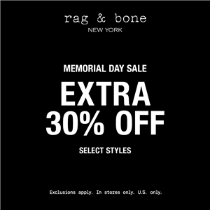 rag & bone Memorial Day Sale from Rag & Bone New York at Desert Hills Premium Outlets® - A ...