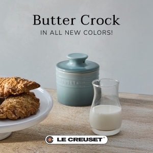 Butter Crock – Back in All New Colors from Le Creuset at Allen Premium ...