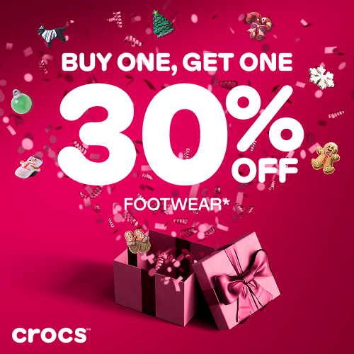 Buy One, Get One 30% Off Footwear from Crocs at Desert Hills Premium ...