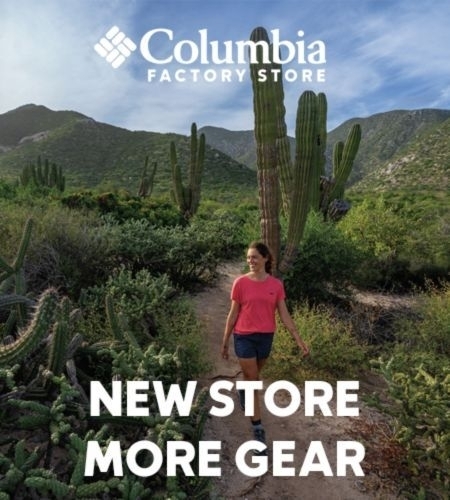 NEW STORE MORE GEAR from Columbia Factory Store at Desert Hills Premium ...