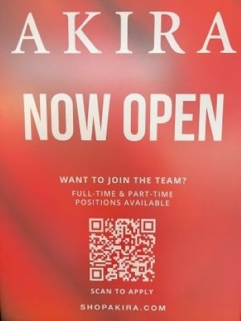 AKIRA NOW OPEN from Akira at Potomac Mills® - A Shopping Center in ...