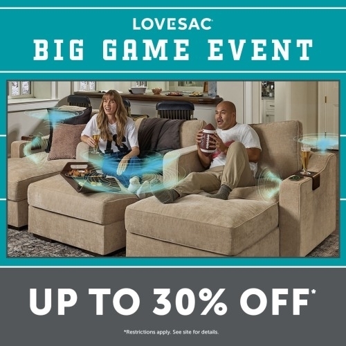 Big Game Event Up to 30% Off* from LoveSac at Fashion Valley® - A ...