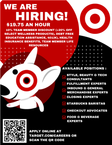 STARBUCKS @TARGET IS HIRING from Target at Cape Cod Mall - A Shopping ...